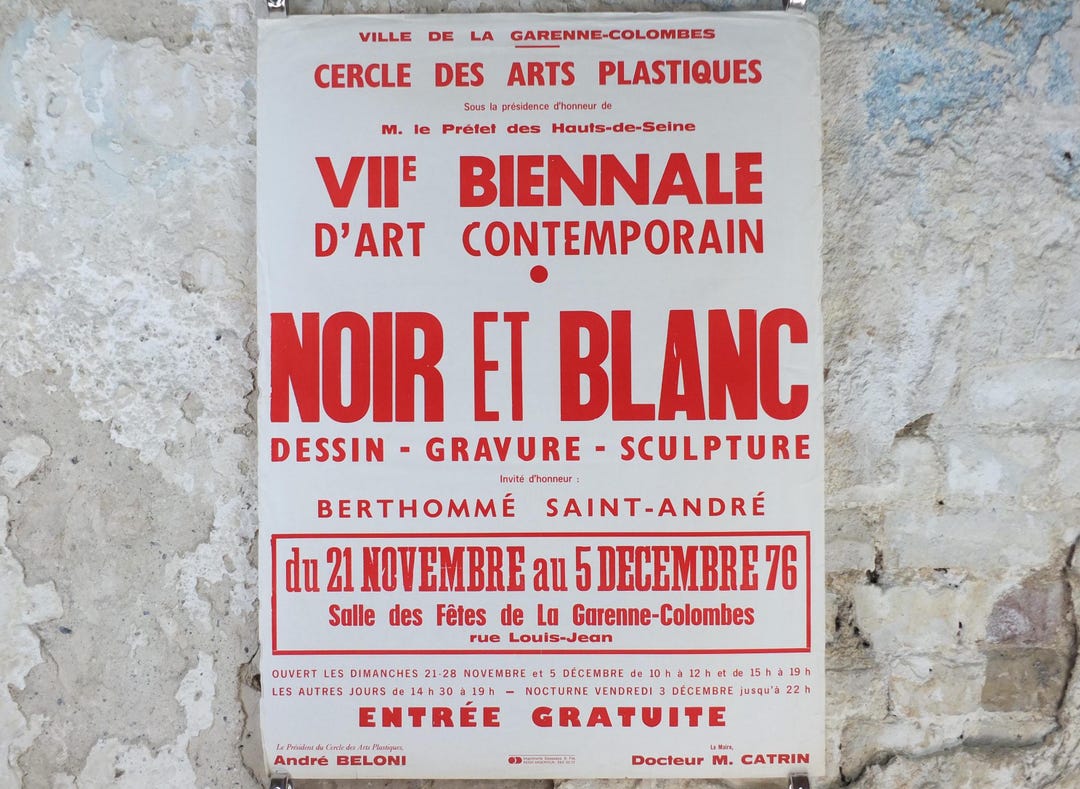 1976 Black & White Poster, Noir Et Blanc, Sculptures, Drawing and ...