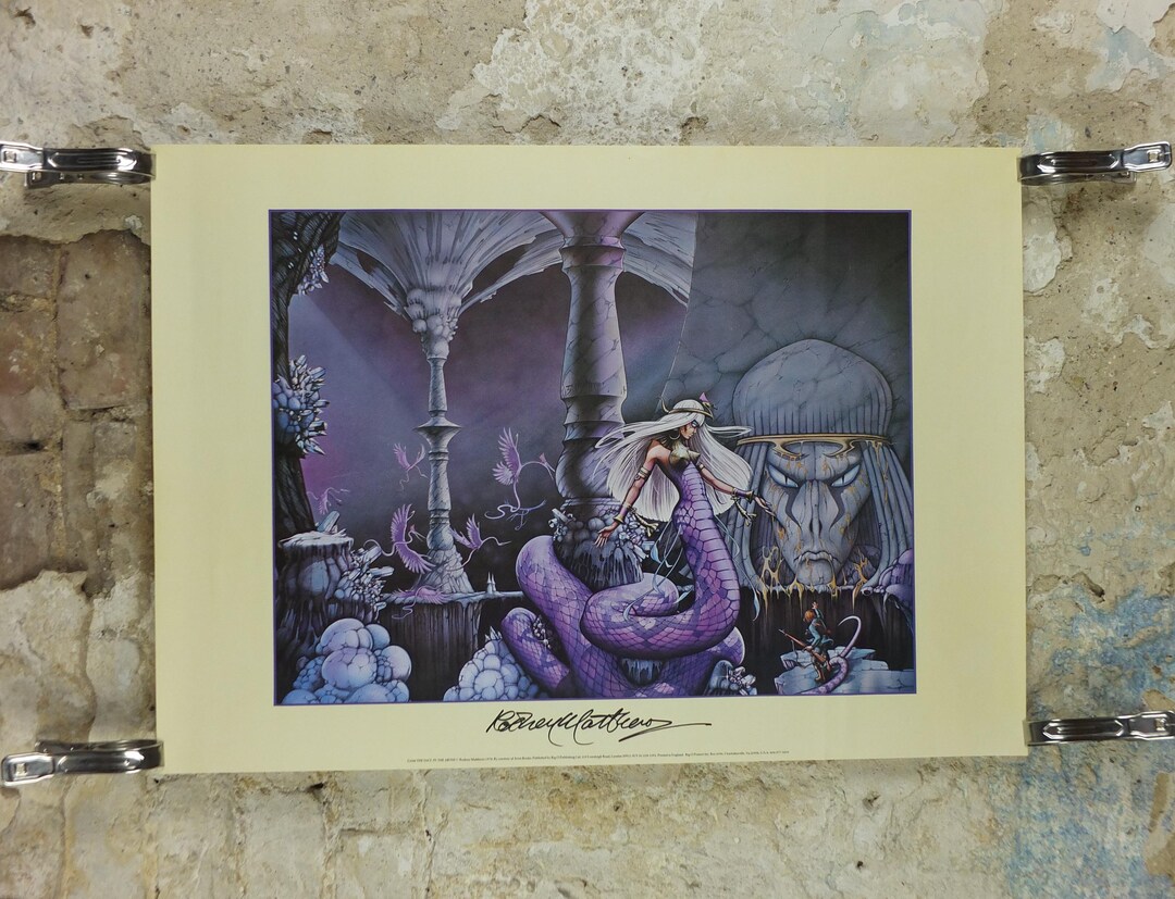 1978 Signed Rodney Matthews Poster, the Face in the Abyss, GA86 Epic ...