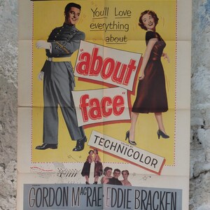 Original Vintage Movie Poster About Face 1952 1950s Gordon Mcrae ...