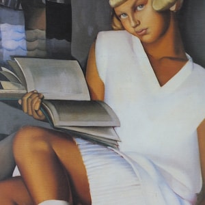 1983 Tamara De Lempicka Poster, kizette En Rose 1926, Art Deco Nouveau ...