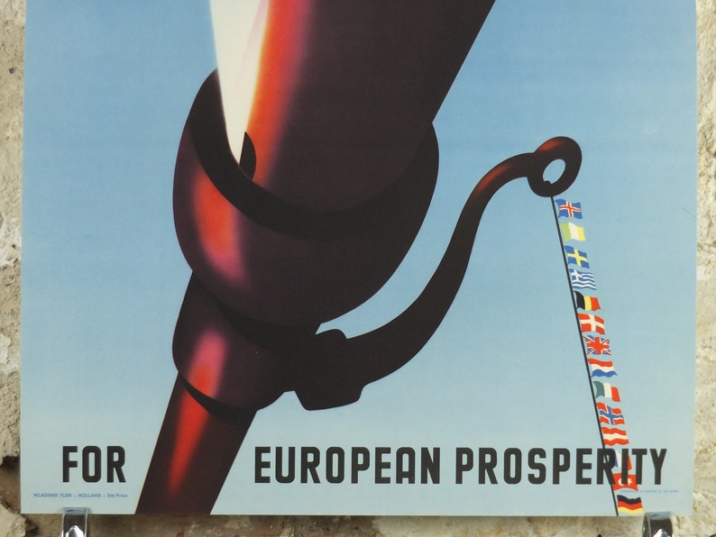 1950 ERP European Recovery Fund Poster, for European Prosperity ...