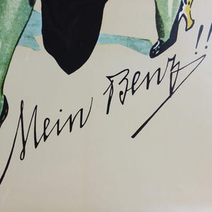 Mercedes Benz Poster, Mein Benz 1914, Art Deco or Art Nouveau, German ...