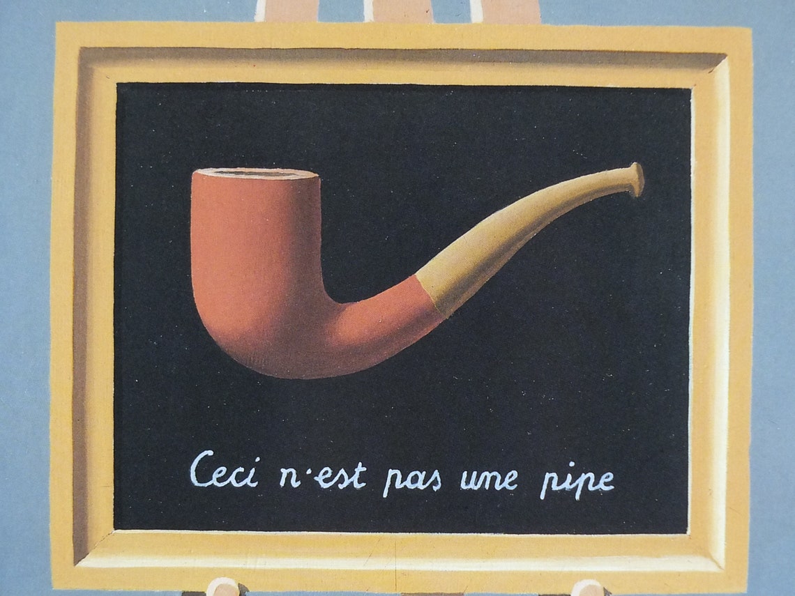 1989 Rene Magritte Poster This is Not a Pipe the Treachery | Etsy UK