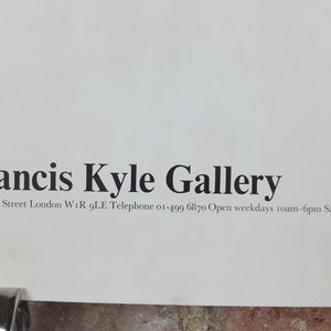 1983 Paul Gell Poster, Watercolours, Francis Kyle Gallery, London, Gallery Exhibition Wall Art ...