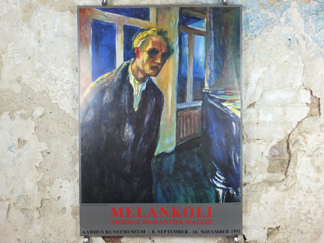 1991 Edvard Munch Poster, the Night Wanderer 1923 1924, Aarhus ...