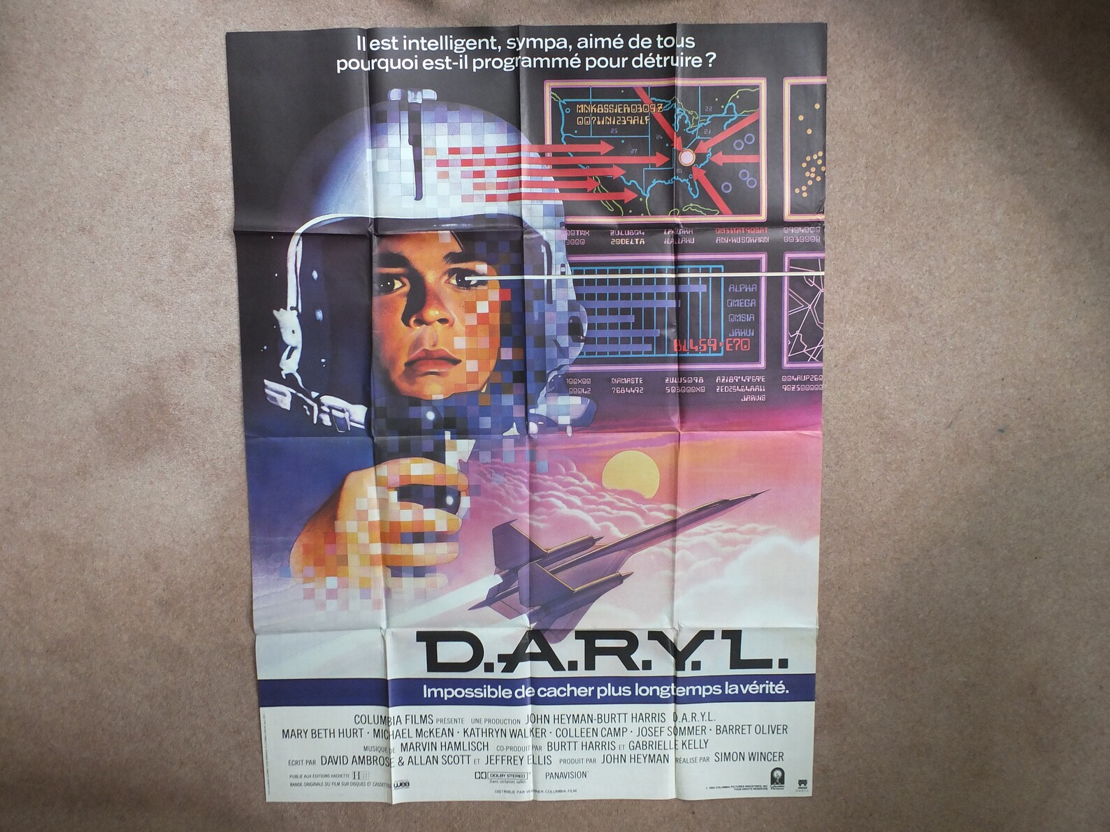 Original Vintage French Movie Poster D.A.R.Y.L. DARYL 1985 Wall Art ...