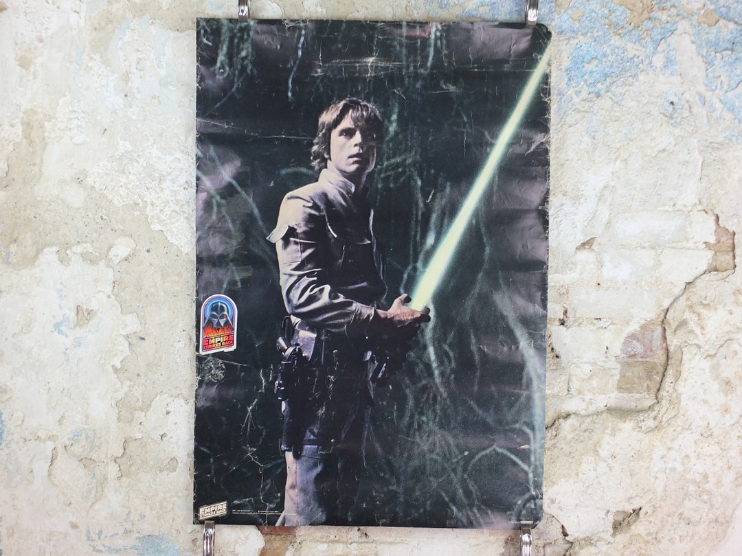 1980 Star Wars Poster, Luke Skywalker With Lightsaber, the Empire ...
