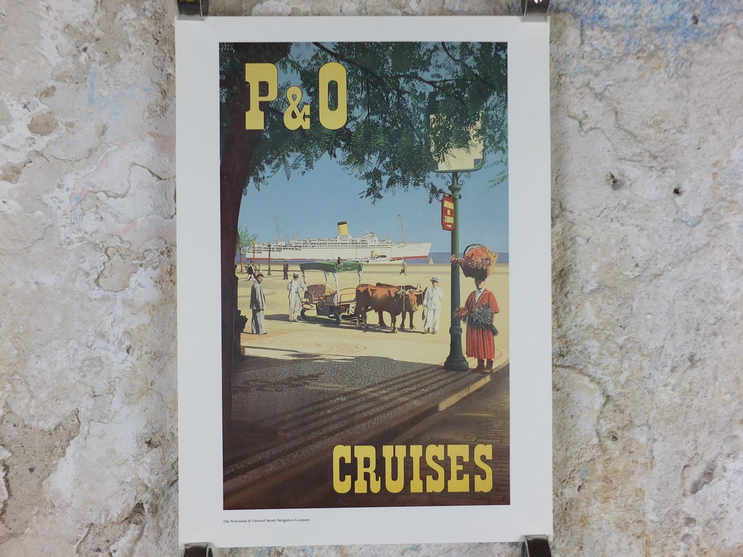 1980s P&O Travel Poster, Moments From the Peninsular and Oriental Steam ...