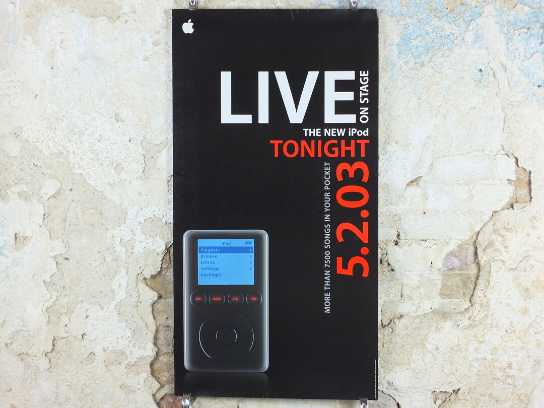 2003 Apple Ipod Launch Poster, Think Different, Original From Launch ...