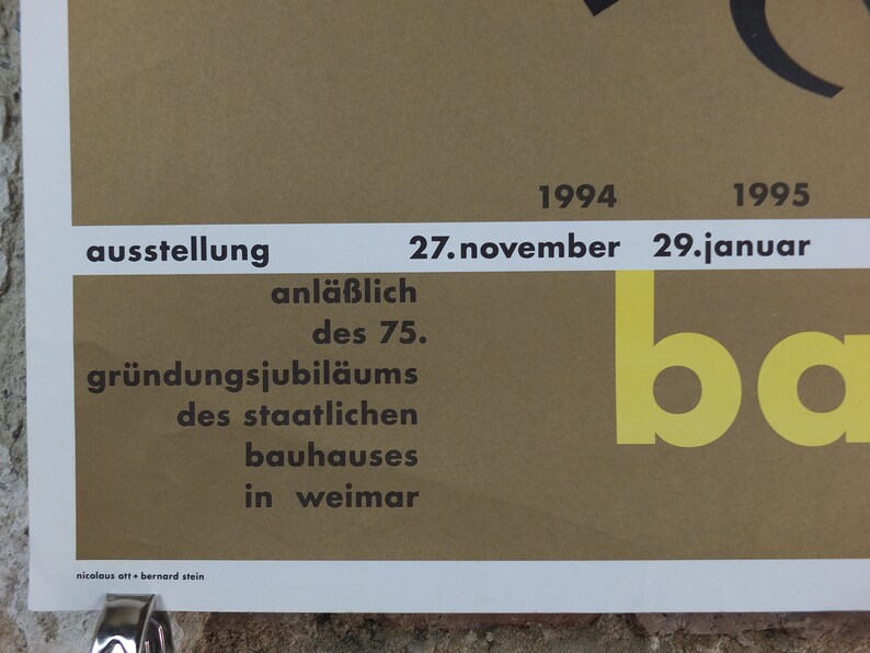 1994 Bauhaus Poster, Johannes Itten ‘das Frühe Bauhaus’ (the Early ...