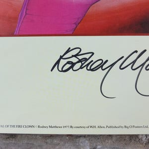 1977 Signed Rodney Matthews Poster, Arrival of the Fire Clown, GA71 ...