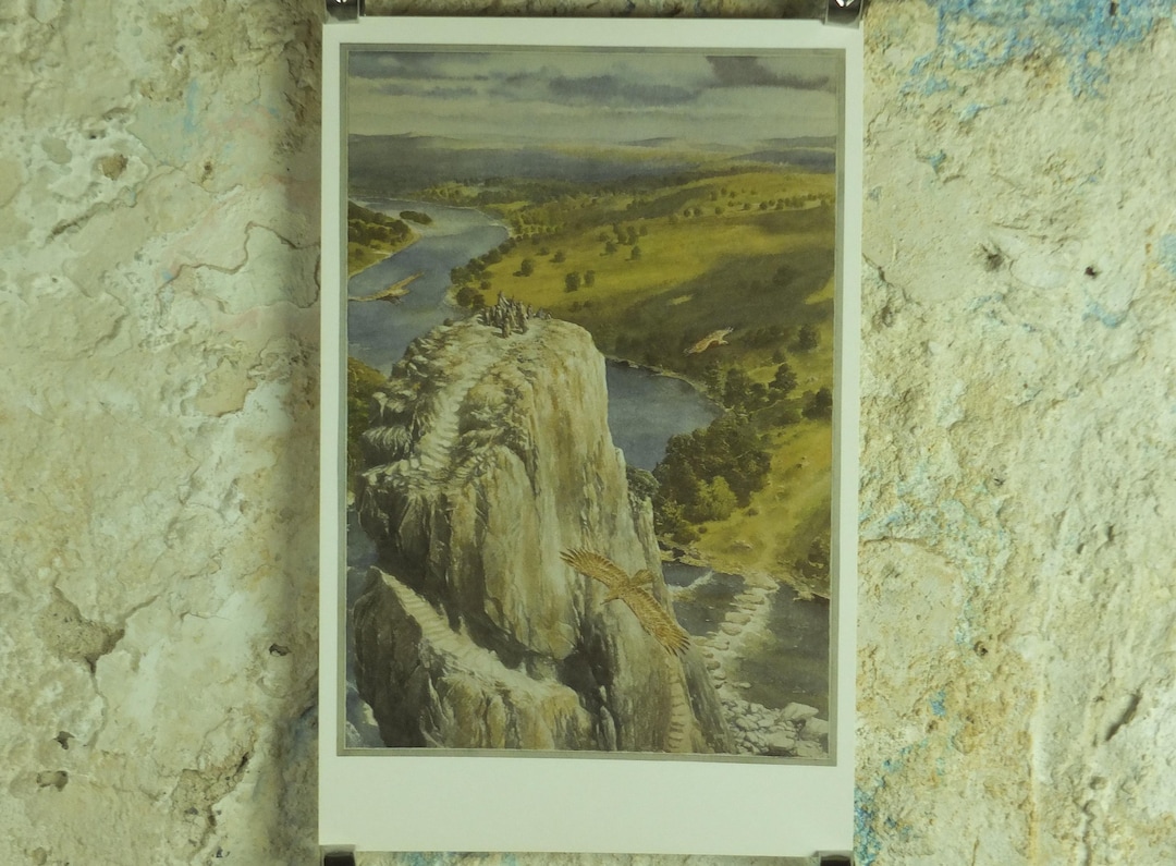 1997 the Carrock Poster, by Alan Lee, From the Hobbit, J.R.R. Tolkien ...