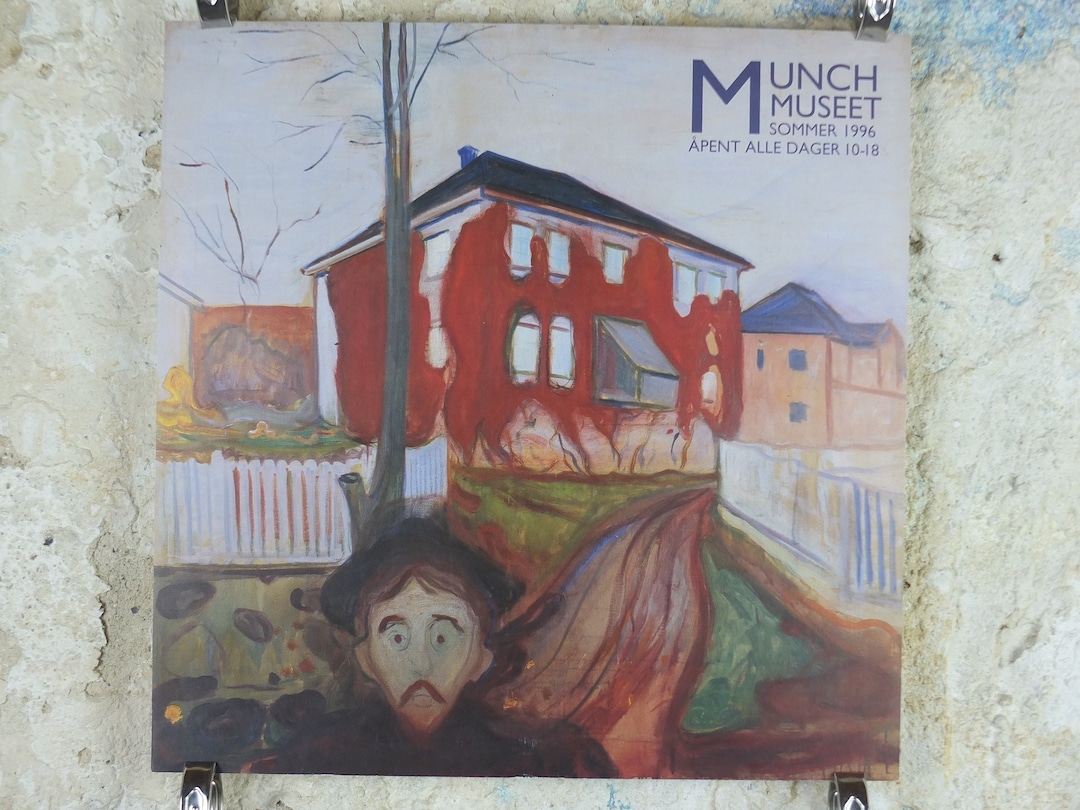 1996 Edvard Munch Poster, Red Virginia Creeper 1899, Munch Museet ...