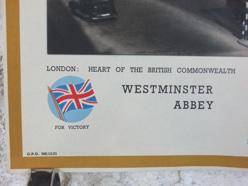 1940s Westminster Abbey Poster World War 2 WW2 London - Etsy UK