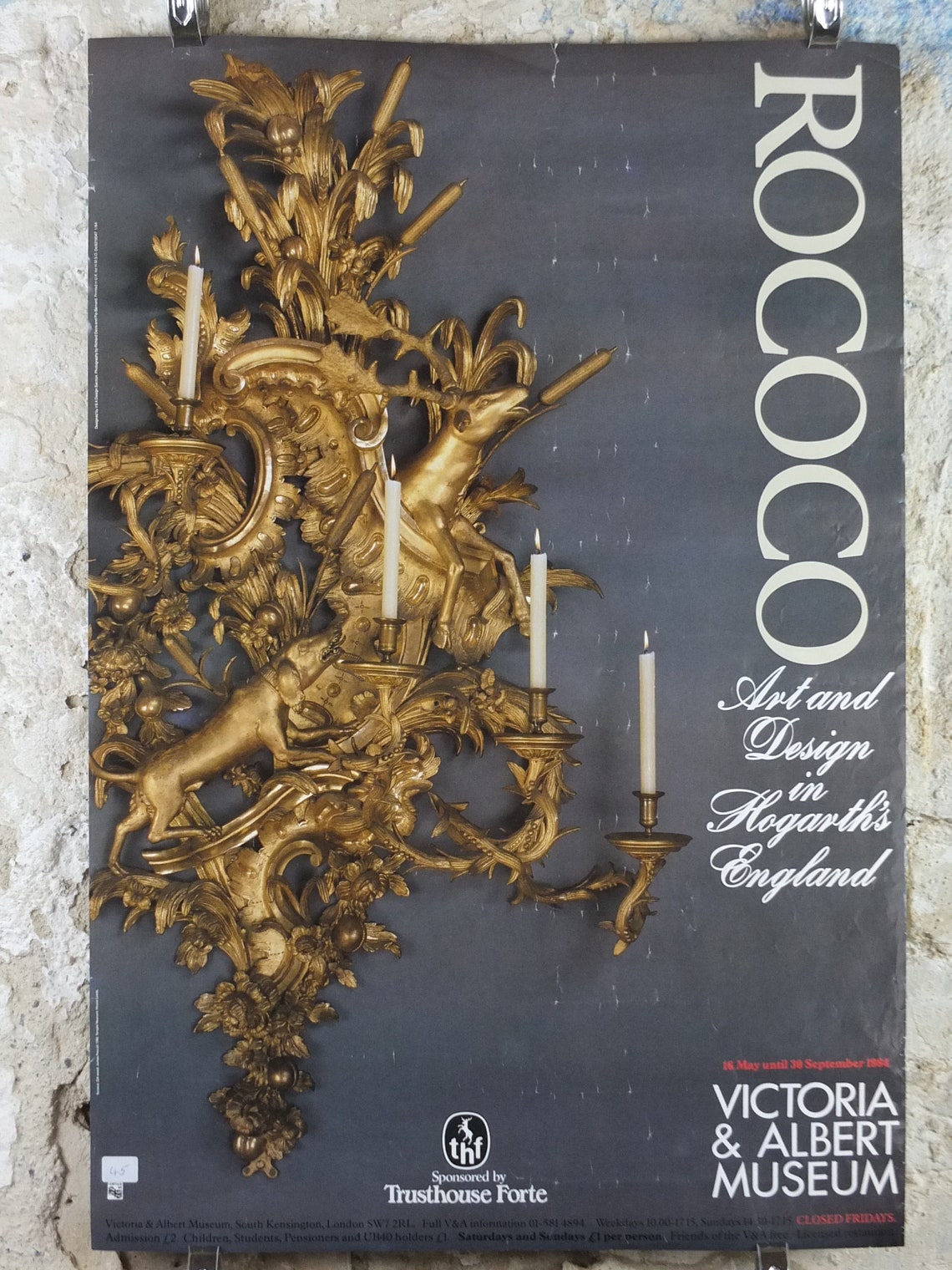 1984 V&A Museum Poster, Rococo, Art and Design in Hogarth's England ...