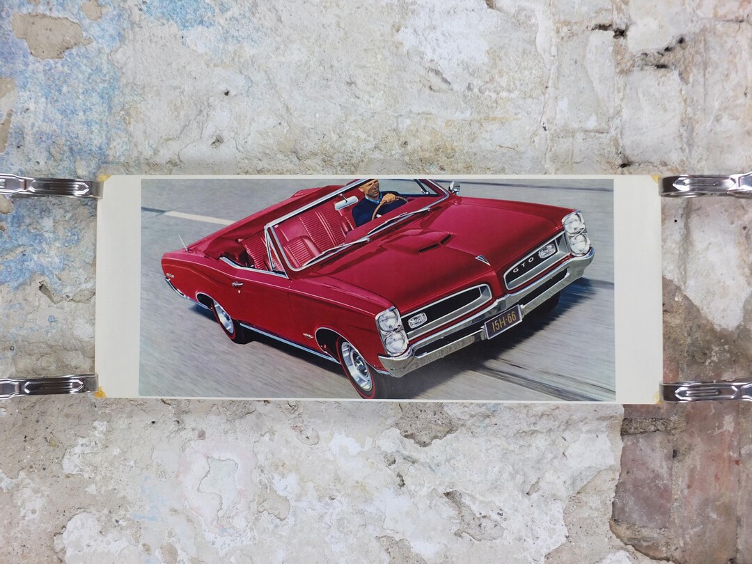 1966 Pontiac GTO Poster, the Original American Muscle Car, 2+2 OHC-6 ...