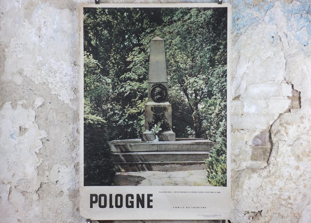 1950 Frederic Chopin Poster, the Birth Place of Frederic Chopin, Parc à ...