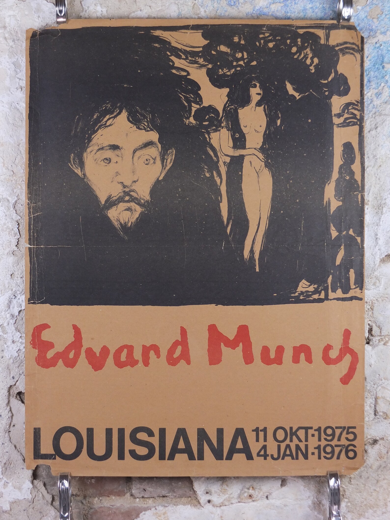 1976 Edvard Munch Poster, Jealousy 1895, Louisiana Copenhagen, Denmark ...