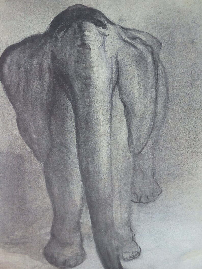 1986 Alfred Kubin Poster, the Elephant, Amazing Condition, Surrealism ...