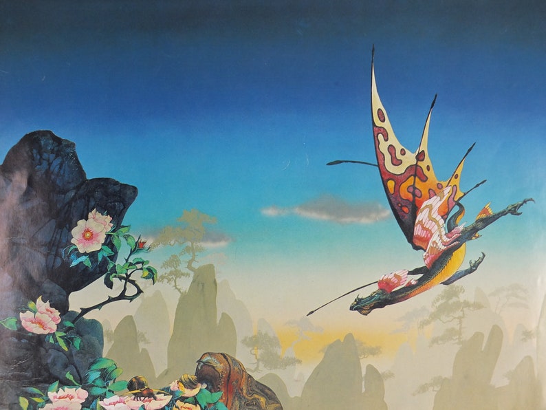 1977 Swooping Dragon Poster by Roger Dean From Paper Tiger - Etsy