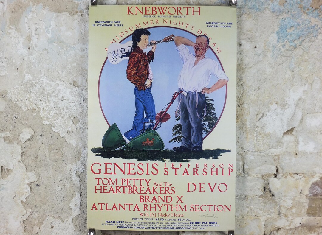 1978 Genesis Knebworth Park Concert Poster, A Midsummer Nights Dream ...