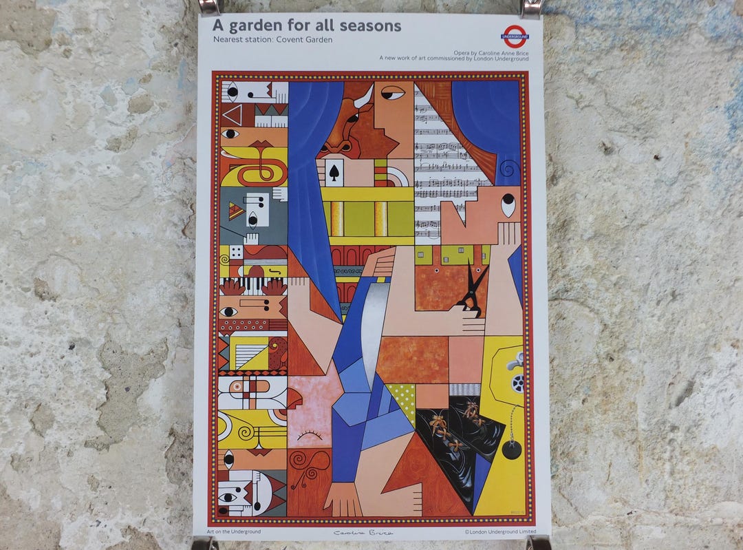 1992 Tube London Underground Poster, Covent Garden, A Garden for All ...