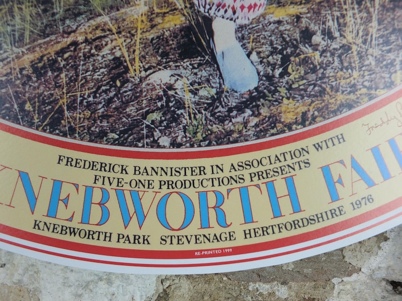 1976 Knebworth Fair Poster, Rolling Stones, Lynyrd Skynyrd, Signed by ...