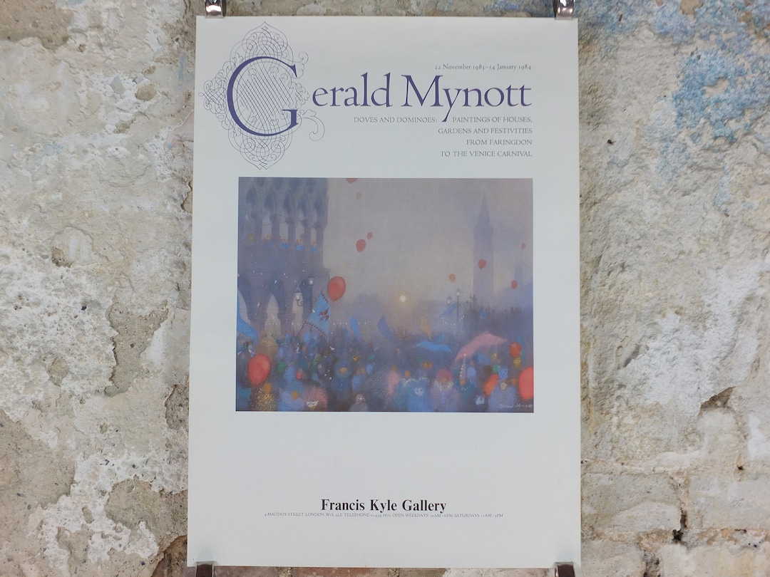 1984 Gerald Mynott Poster, the Venice Carnival, Francis Kyle Gallery ...