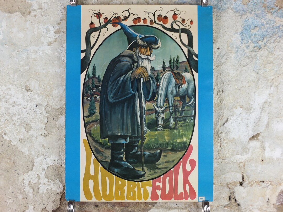 1970 Gandalf Hobbitfolk Poster, Gandalf With Shadowfax, Hobbit Toys ...