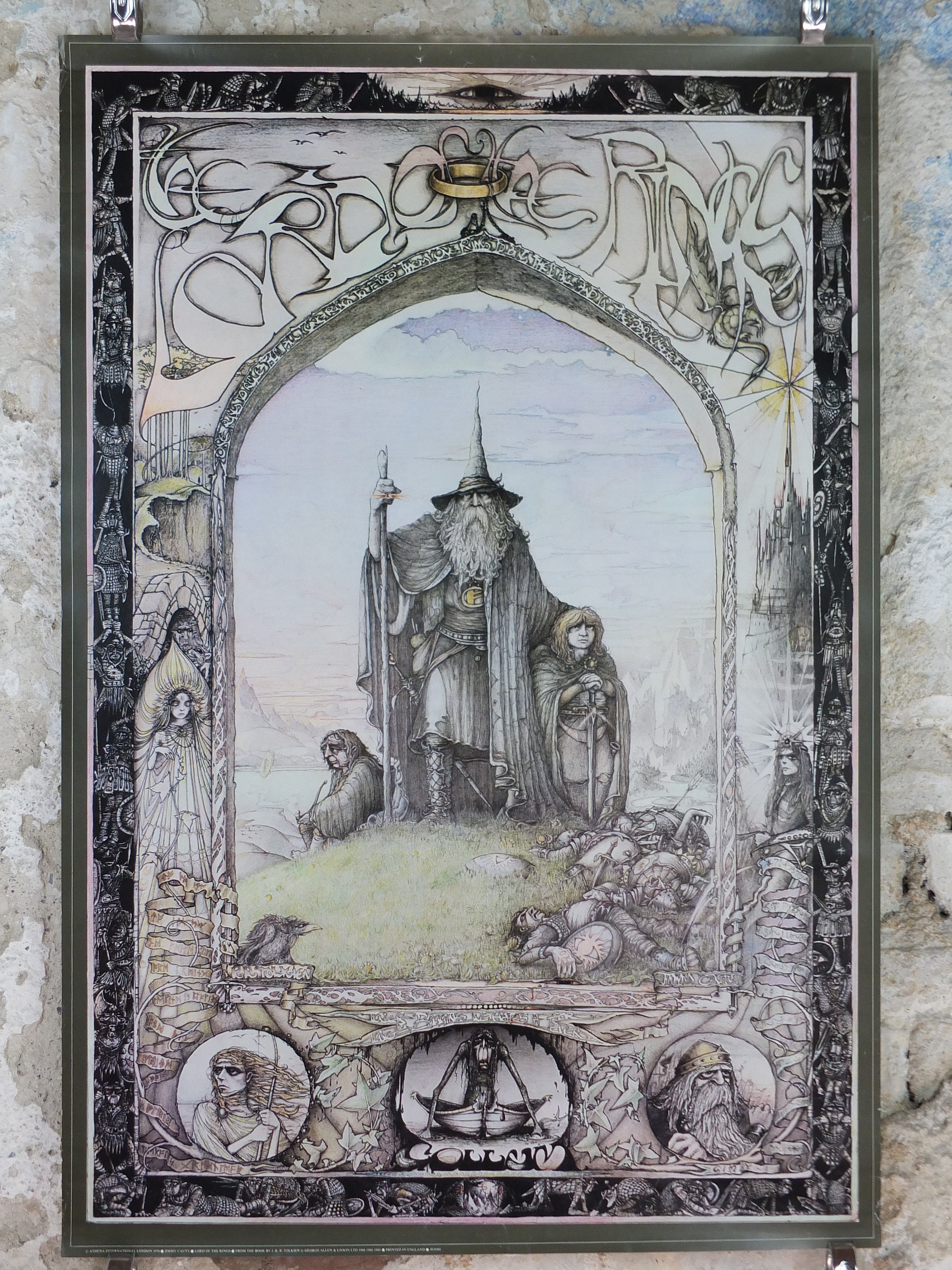 1976 Vintage Lord of the Rings Tolkien Poster sold by Dolly Particular ...