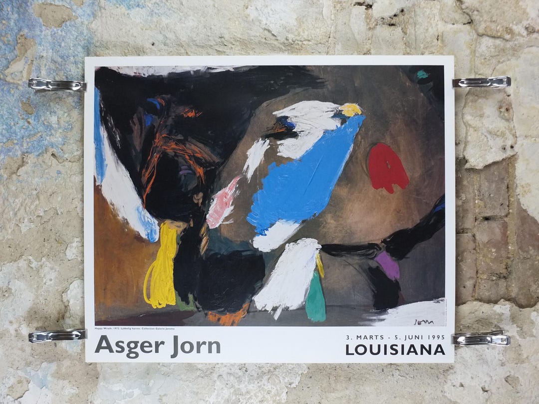1995 Asger Jorn Poster, Happy Wrath 1972, Lukkelig Harme, Cobra Group ...