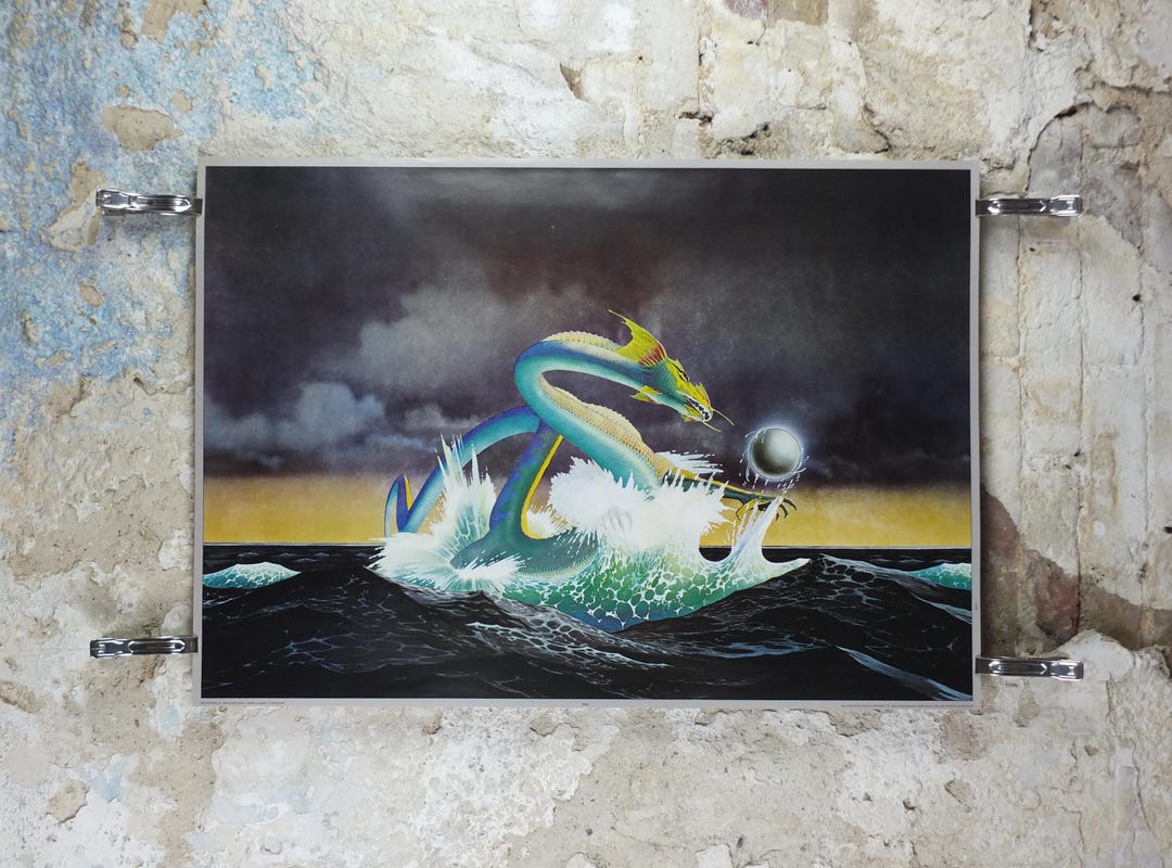 1982 Sea Dragon Poster, by Roger Dean, Asia, Reflex Posters, Yes ...