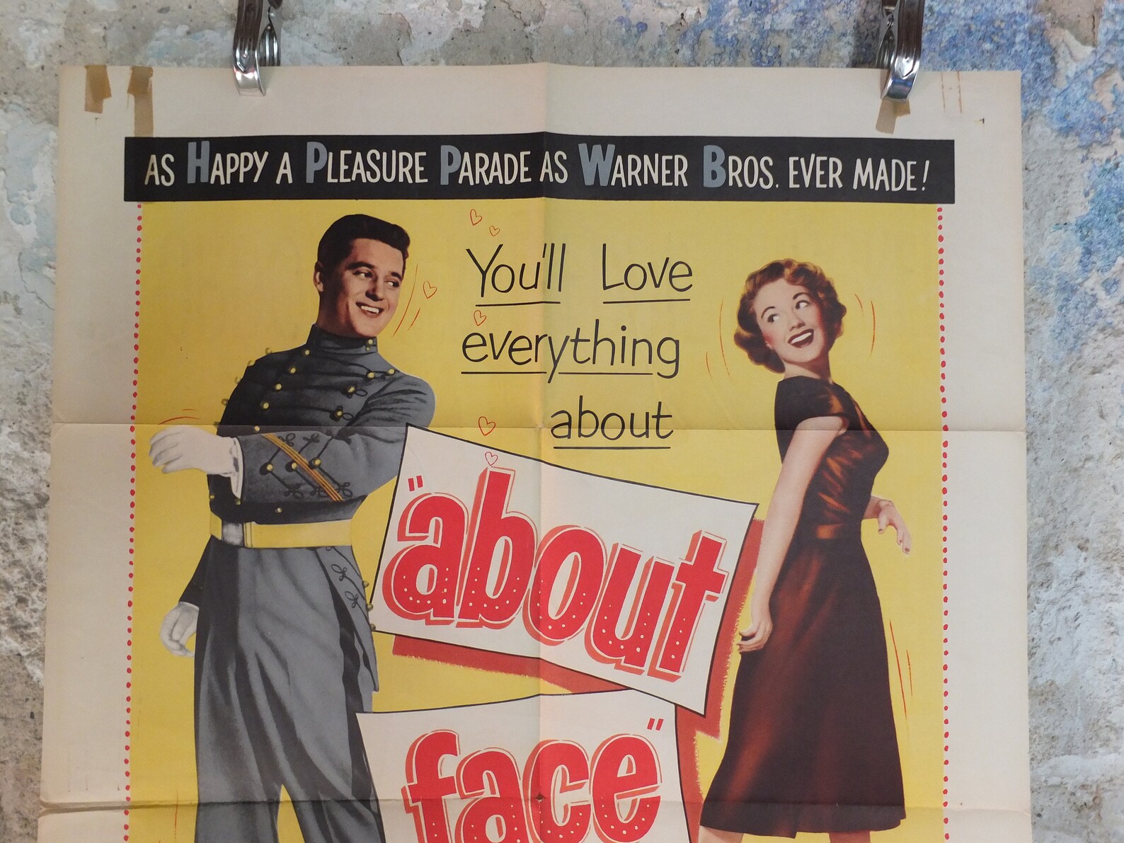 Original Vintage Movie Poster About Face 1952 1950s Gordon Mcrae ...