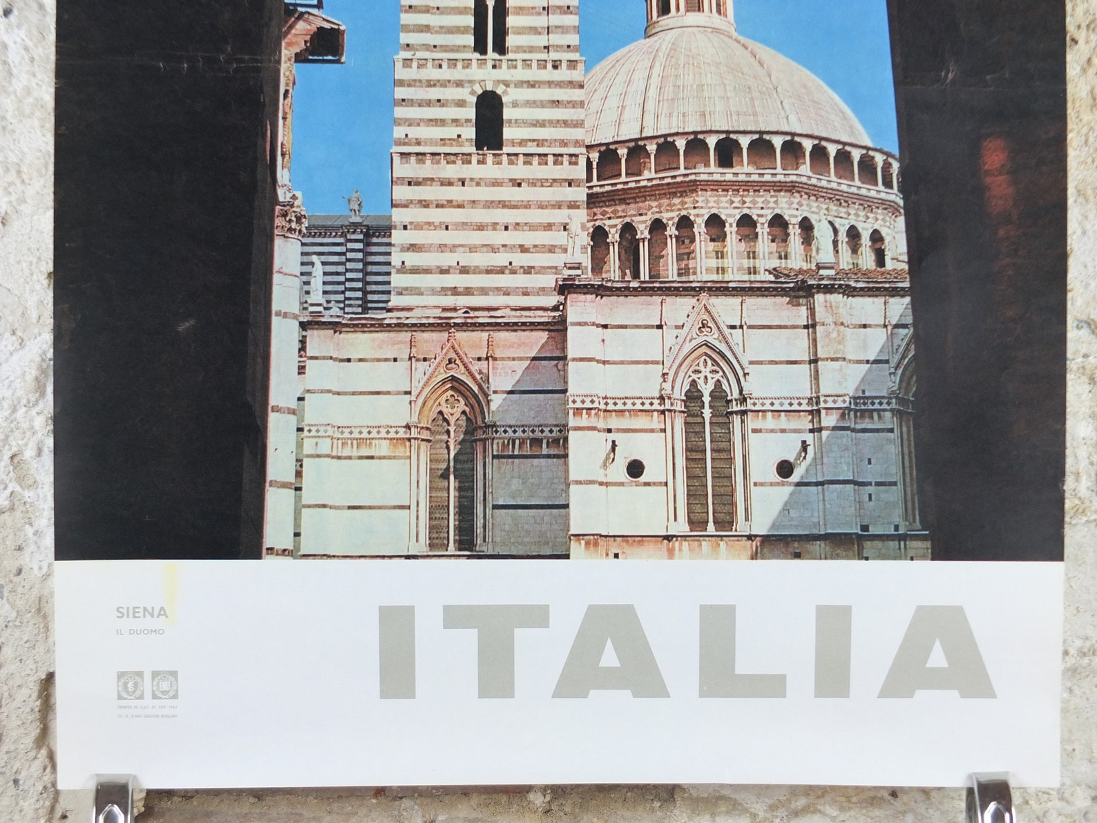 1960s Siena Travel Poster, Siena Cathedral Duomo Di Siena, Vintage ...