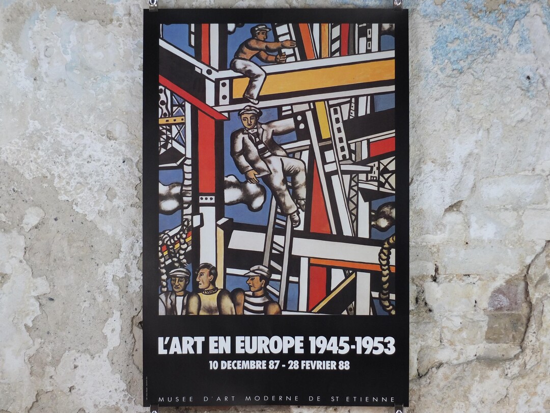 1987 Fernand Leger Poster, Art in Europe, Retrospective, Fondation ...