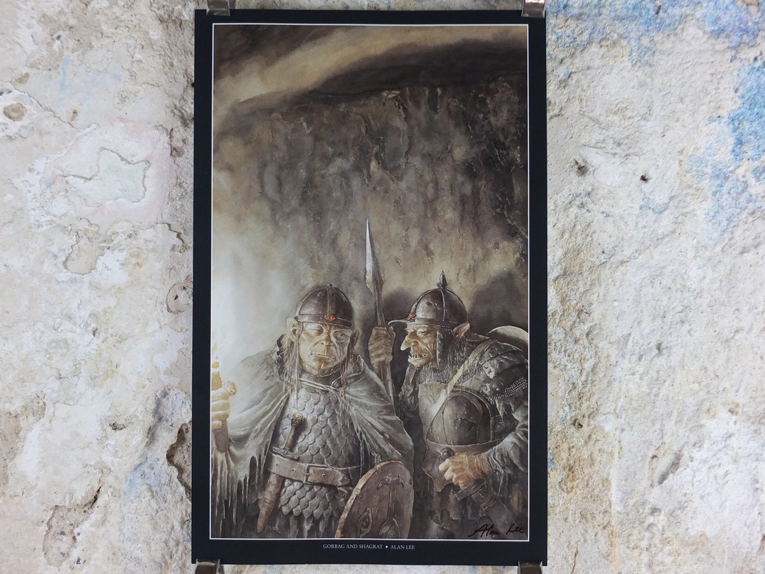 Signed Tolkien Goblins and Orcs Poster, Signed by Alan Lee, Lord of the ...