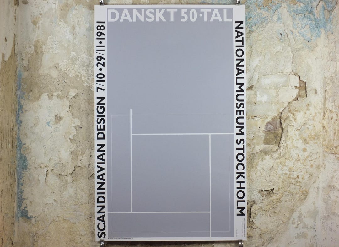 1981 Danish 1950s Design Poster, Poul Kjaerholm, Scandanavian Modernist ...