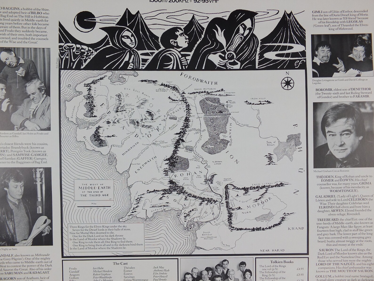 1981 Lord of the Rings Poster J.R.R. Tolkien by Eric Fraser | Etsy