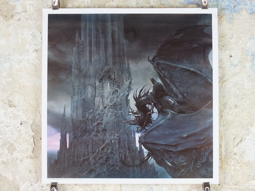 1996 the Dark Tower and Nazgul Poster, by John Howe, From 999 Games ...