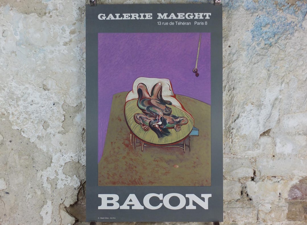 1966 Francis Bacon Poster, Lying Figure 1966, Figurative Realism ...