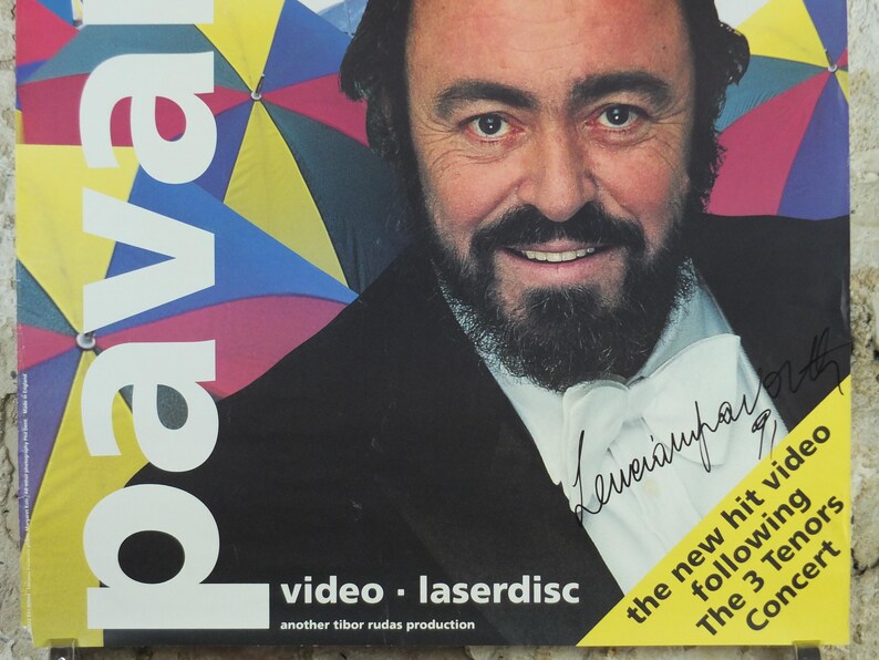 1991 Signed Pavarotti in the Park Poster, Hyde Park London, Luciano ...