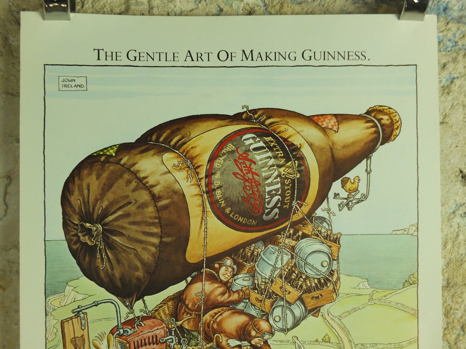 Original Vintage Gentle Art of Making Guinness Poster Delivering the ...