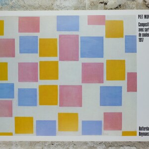1989 Piet Mondrian Poster, Composition With Coloured Surfaces, 1917 ...