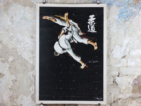 Vintage Judo Poster Martial Arts Showing Two Judo Combantants | Etsy