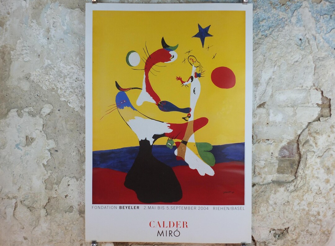 2004 Joan Miro Poster, Calder, Composition Small Universe 1933, Basel ...