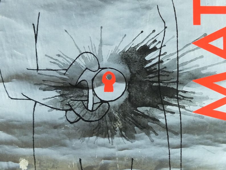 1985 Roberto Matta Poster, Thick Silver Paper, Centre Georges Pompidou ...