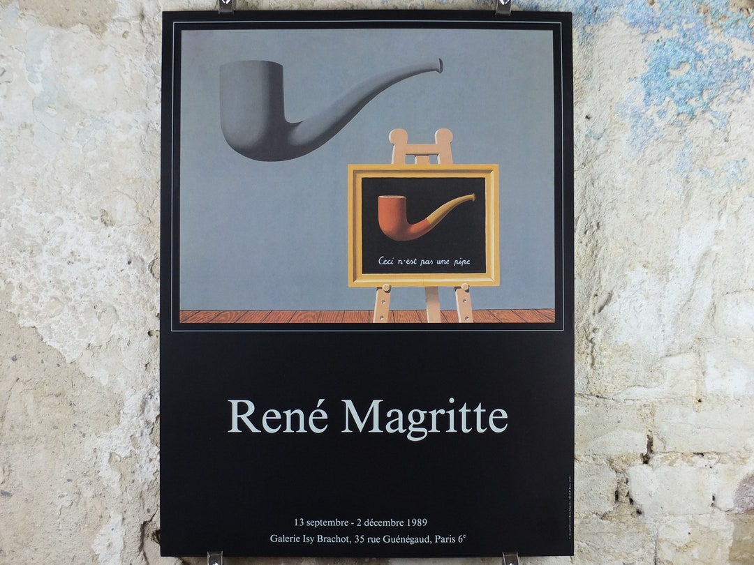 1989 Rene Magritte Poster This is Not a Pipe the Treachery - Etsy UK