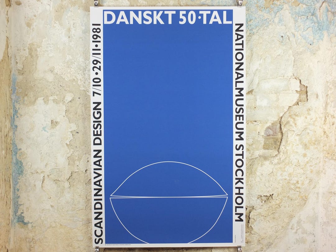 1981 Danish 1950s Design Poster, Henning Koppel, Scandanavian Modernist ...