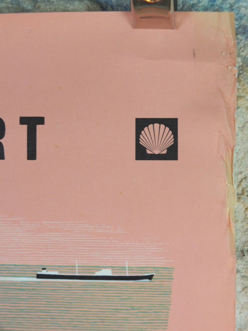 1960s Original Shell Oil Poster Oil Production & Transport a - Etsy