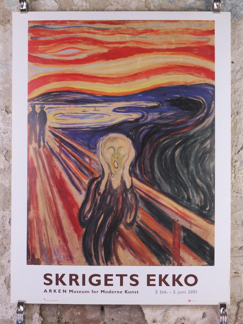 2001 Edvard Munch Poster, the Scream 1893, Arken Museum for Moderne ...